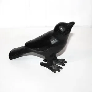Art | Cast Iron Black Bird Doorstop Crow Raven Decor | Poshmark
